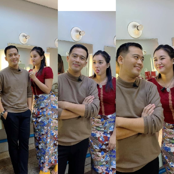 ဓာတ်ပုံရိုက်ဖို့ အပီအပြင် ပိုစ့်ပေးနေတဲ့ ကျော်ကျော်ရဲ့ အနောက်မှာ လျှာထုတ်ပြောင်ပြရင်း စနောက