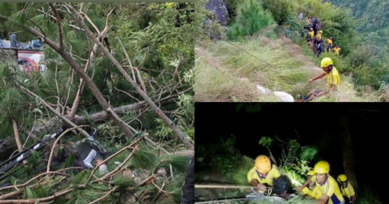 အိန္ဒိယမှာ မင်္ဂလာဆောင်သွားတဲ့ ဘတ်စ်ကား ချောက်ထဲ ပြုတ်ကျပြီး အနည်းဆုံး