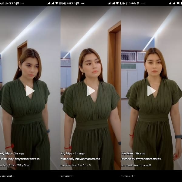 ကင်မရာကိုမျက်နှာလွှဲပြီး မာန်အပြည့်နဲ့ အထာကျကျလမ်းလျှောက်လာခဲ့တဲ့ မယ