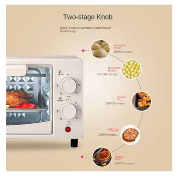 Mini electric oven home multifunctional baking machine timed barbecue cake pizza breakfast ...