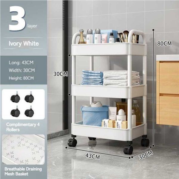 Small Cart Storage Rack Floor To Floor Multi Story Household Bedroom ...