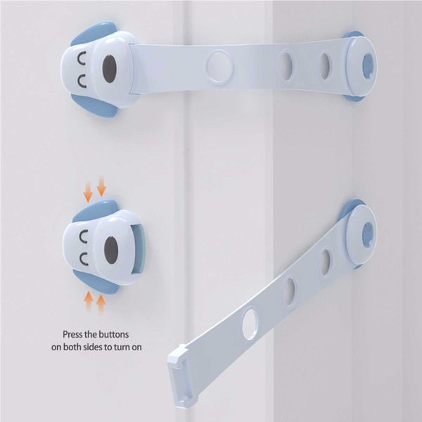 4pcs Cute Puppy Bendable Dual Head Cabinet Lock Adjustable Child Safety ...