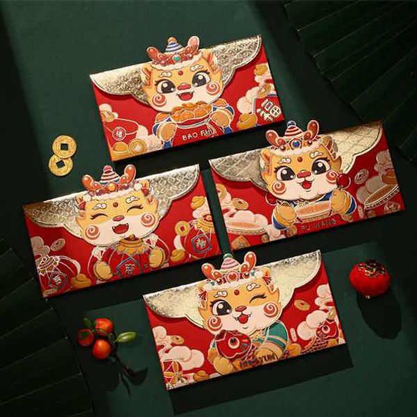 Year of the Dragon Red Envelope 2024 National Trend Awakening Lion ...