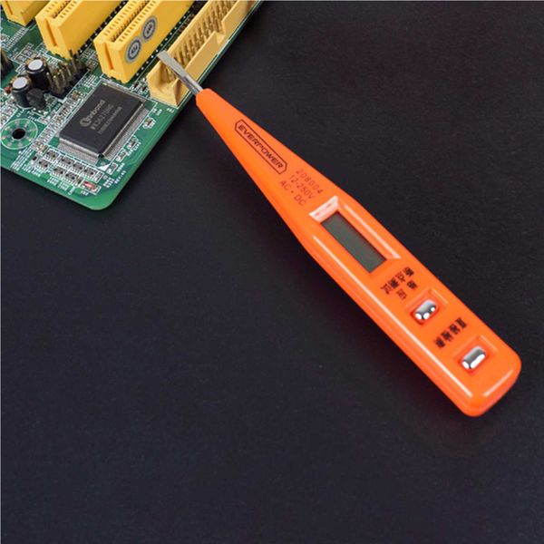 Digital Display Test Pen 12-250V DC AC Zero Line Phase Line Breakpoint ...