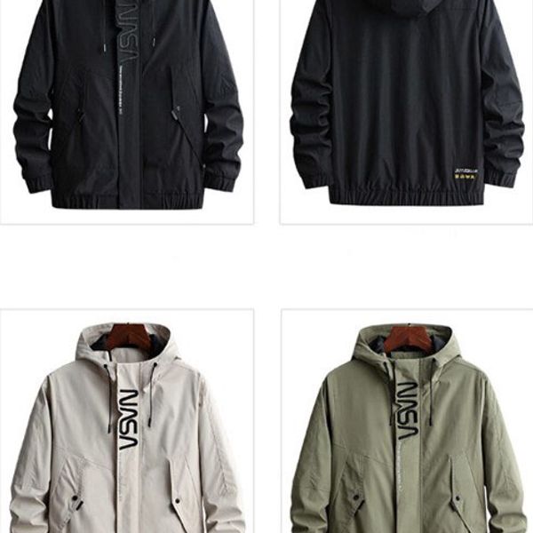 Cross-border men's oversized jacket trendy workwear tops fashion sports ...