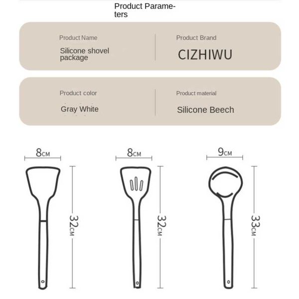 Silicone spatula, high-temperature resistant and anti scalding spatula ...