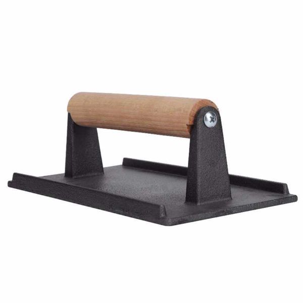 Cast Iron Grill Press Steak Bacon Weight Press Barbecue Griddle Press ...