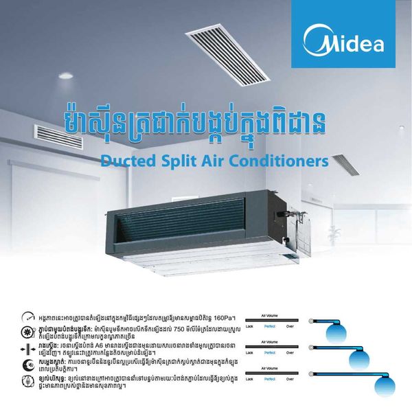 Midea Concealed Duct Model MTI-18HWN1 - L192