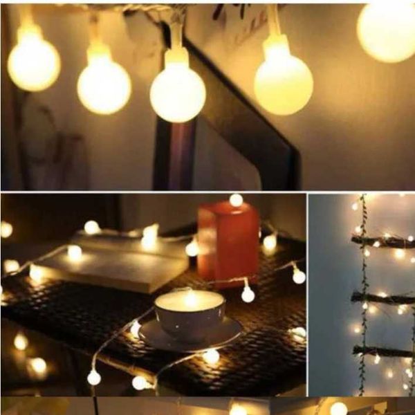 3M USB/Battery Power Ball LED String Lights Garland Lights Outdoor Lamp ...