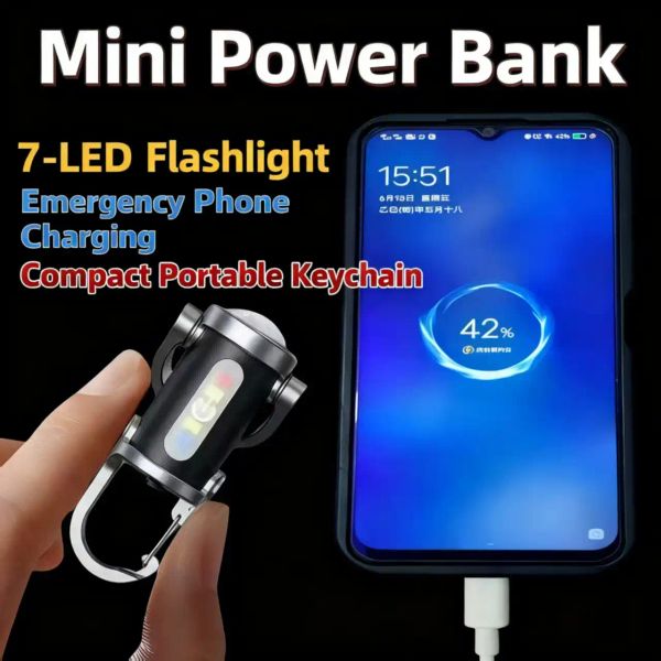 【German Precision Workmanship】 Emergency Charger Keychain # Flashlight ...