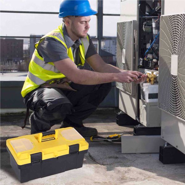 Plastic Tool Storage Box Large Capacity Portable Hardware Toolbox Anti ...