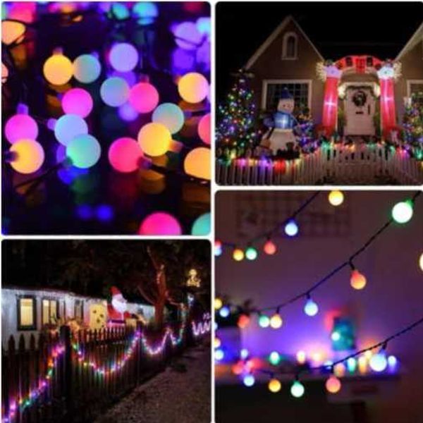 3M USB/Battery Power Ball LED String Lights Garland Lights Outdoor Lamp ...