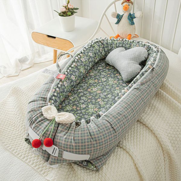 Baby crib cotton detachable folding bionic bed fully removable baby ...