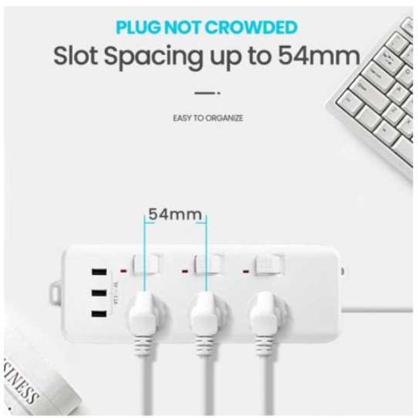 Safety Switch Socket 3 Universal Sockets+3 USB Sockets General Power ...