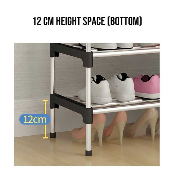 6 Layer Shoes Rack Storage Organizer Space Saving Stackable Shoe Shelf ...