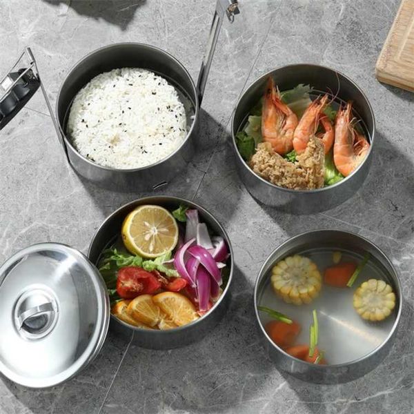 Four-layer Food Storage Container Stainless Steel Food Carrier Lunchbox ...