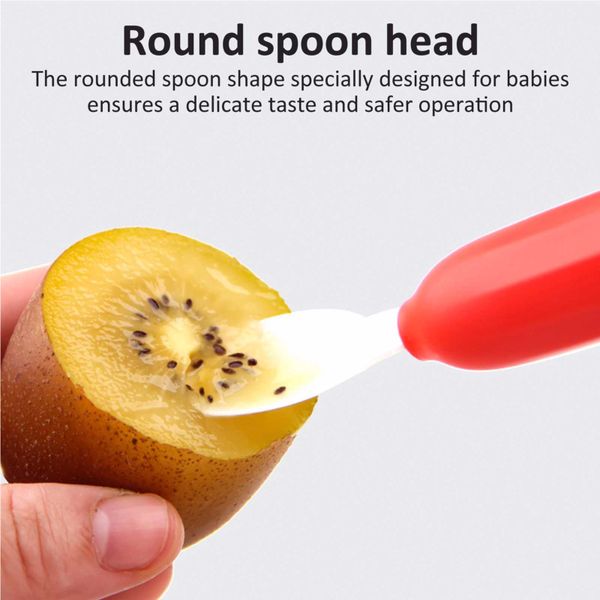 Ceramic Baby Scraping Spoon Fruit Feeding Spoons Infant Food Supplement ...