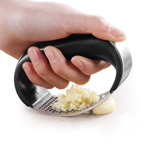 Garlic Ginger Press, Kitchen Stainless Steel Garlic Mincer Crusher ...