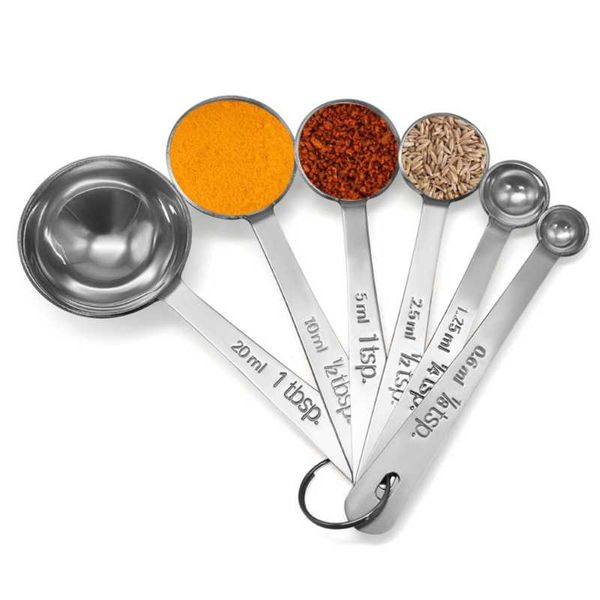 6pcs Measuring Spoons Set Multi Purpose Spoons Stainless Steel ...
