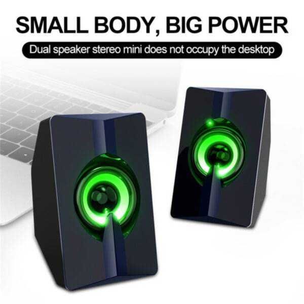 TWOLFS5 USB2.0 speaker computer led light speakers creative PC laptop ...
