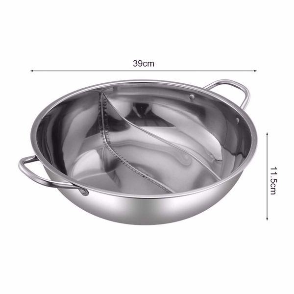40cm Stainless Steel Hot Pot Induction Cooker Gas Stove Cooking Pot ...