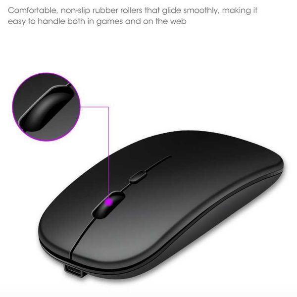 Slim charging Wireless Mouse Bluetooth 5.0 Dual Mode Mouse Mobile Phone ...