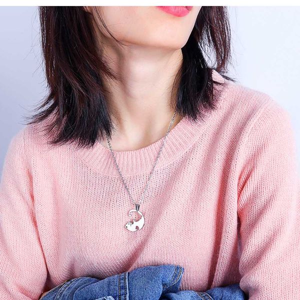 Personalized love splicing kitten men and women ins style couple ...