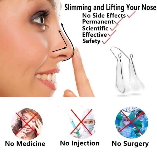 Nose Shaper Lifter Clip Nose, Beauty Up Lifting Soft Safety Silicone ...