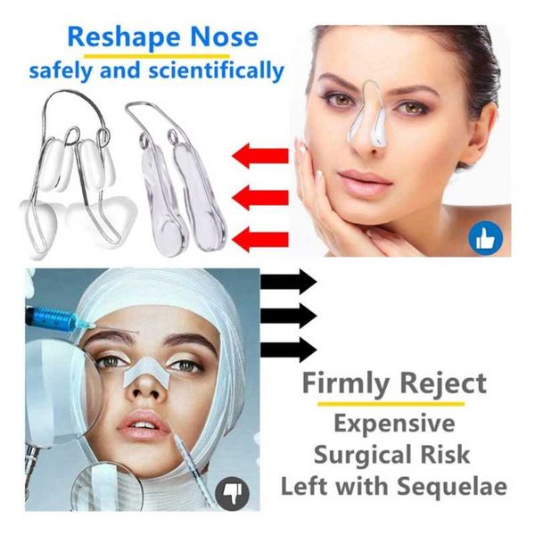 Nose Shaper Lifter Clip Nose, Beauty Up Lifting Soft Safety Silicone ...