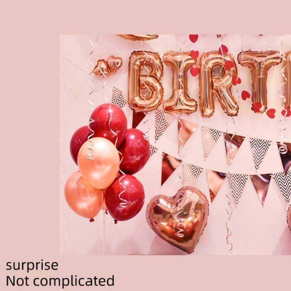 Happy Birthday Balloon Set Red Balloons Party Decoration - L192