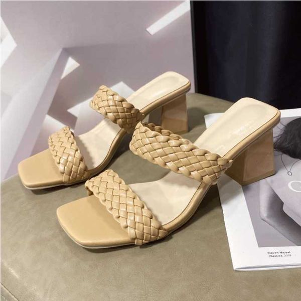 Woven Roman slippers women's bohemian ethnic style large size thick ...