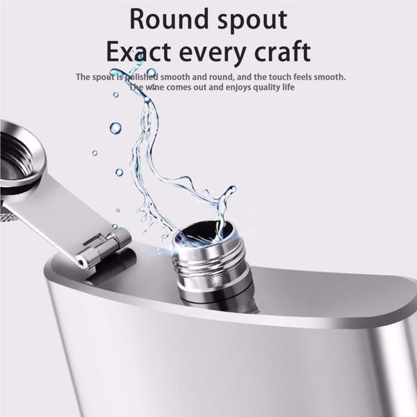Stainless Steel Whisky Hip-flask Pocket Flagon Portable Wine Pot for ...