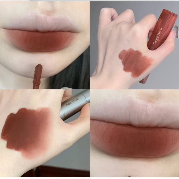 Gege bear glaze lip mud velvet matte matte soft matte lip glaze is not easy to fade and whiten ...