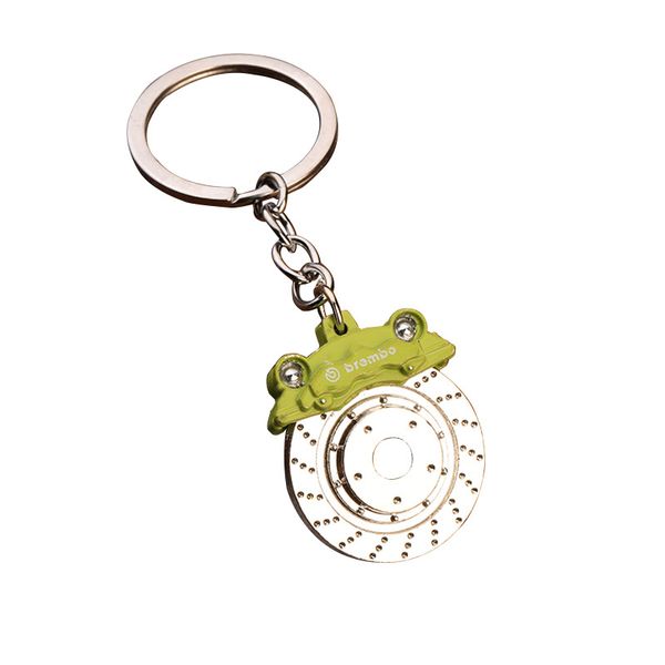 Car brake disc hub metal key chain men's car key modified disc brake ...