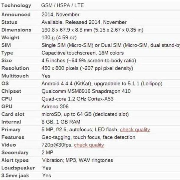 Samsung Galaxy Core Prime G360F g360 4G LTE Single SIM 4.5 inch Quad ...