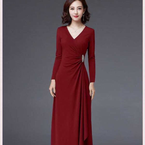 GODDESS 2022 Long-sleeved V-neck Dress Banquet Dress Long Women Dress ...