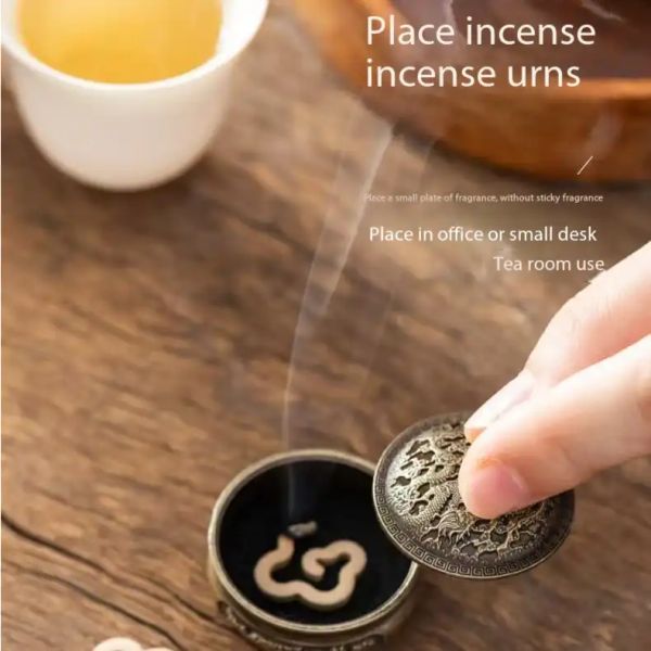 Zen Mini Incense Burner - Chinese Dragon & Phoenix Alloy - 4cm for ...