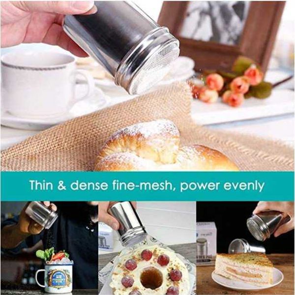 Stainless Steel Powder Shakers Sugar Powder Sifter Shakers Cooking ...