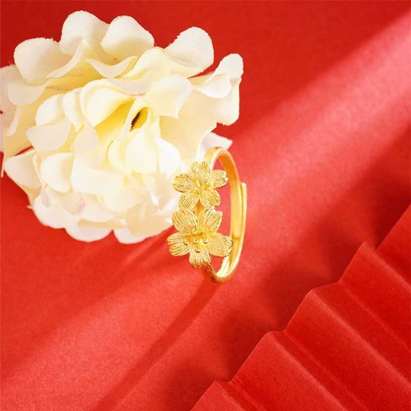 Shajin camellia rings for women niche fashion design floral rings ...