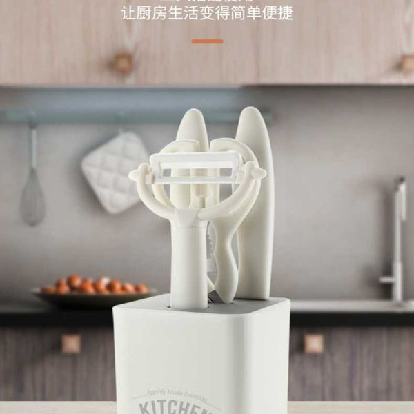 5-Piece Set Of Kitchen Small Tools With Storage Seat, Fruit Slicing ...