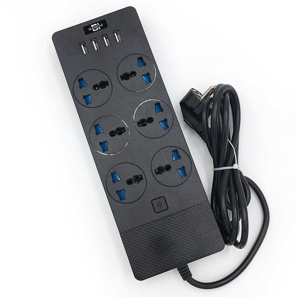 Multifunctional Power Strip 4 USB Charging Port 3000W Power Strip Flat ...