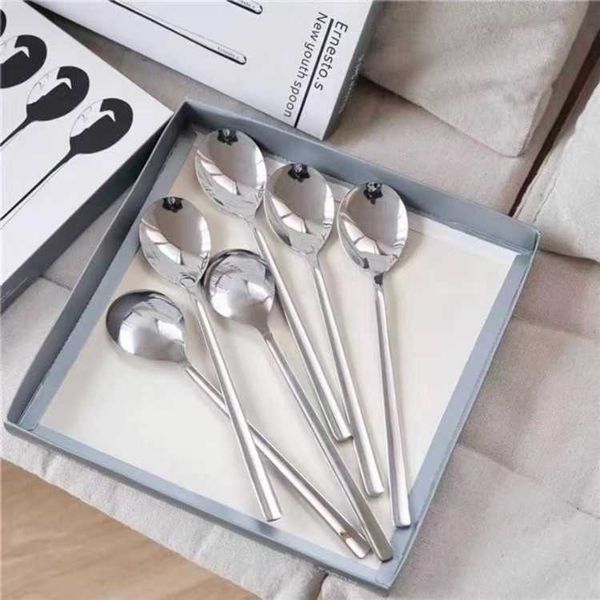 [German Chef Craftsman] Stainless steel spoon, Korean style long handle ...