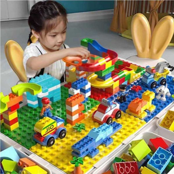 Children'S Building Block Table Multi-Functional, Large Compatible Lego ...