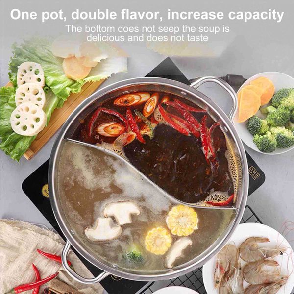 40cm Stainless Steel Hot Pot Induction Cooker Gas Stove Cooking Pot ...
