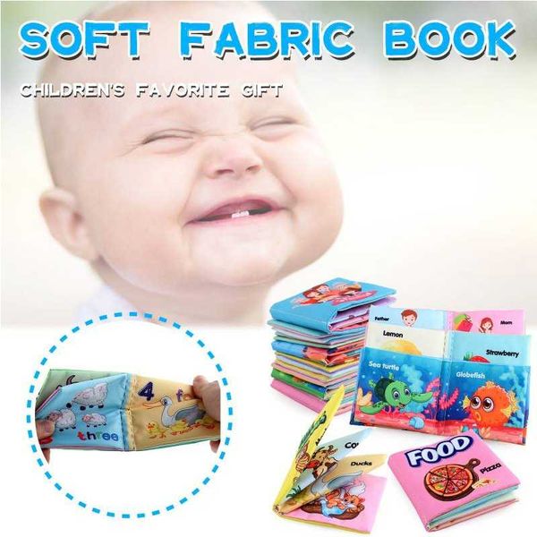 Soft Baby Cloth Books Early Education Toys Nontoxic Fabric Bath Books ...