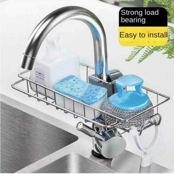 Faucet storage rack, kitchen stainless steel sink storage rack ...