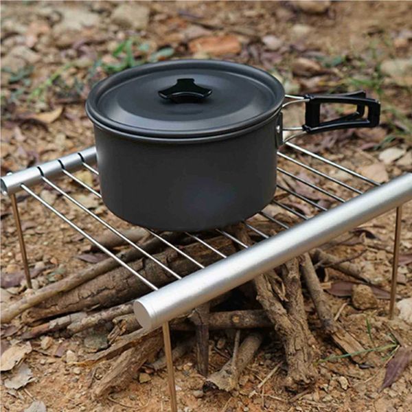Mini BBQ Grill Folding Barbecue Rack Portable Easy Assemble Aluminum ...