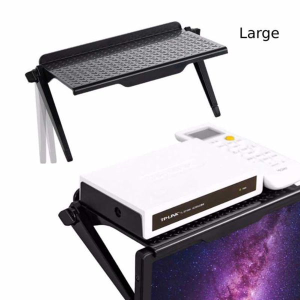 Adjustable Screen Top Shelf Computer Monitor Desktop Storage Rack Home ...