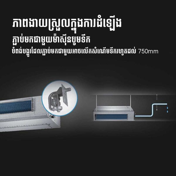 Midea Concealed Duct Model MTI-18HWN1 - L192