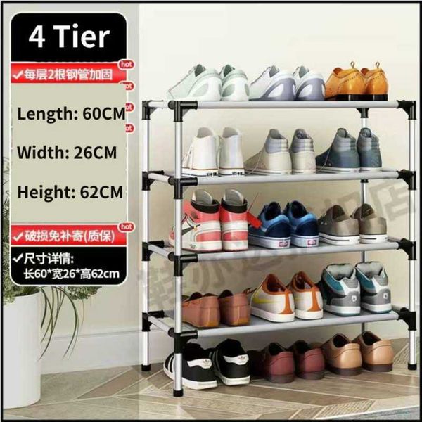 4 Layer Shoes Rack Storage Organizer Space Saving Stackable Shoe Shelf ...